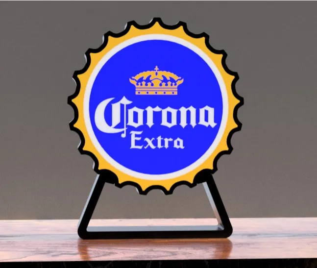 Corona Beer Cap LED Lightbox by MFDesigns3D - MakerWorld