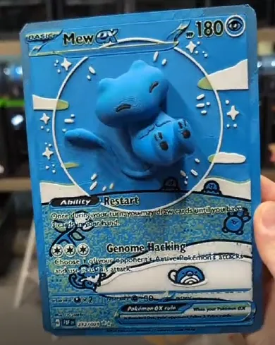 3d Bubble Mew Oversized Pokemon Card - Free 3D Print Model - MakerWorld