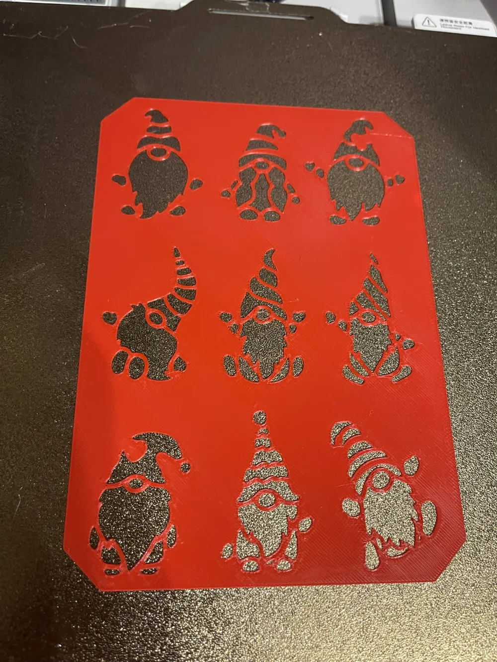 Xmas Gnome Stencil Template by Andulka - MakerWorld