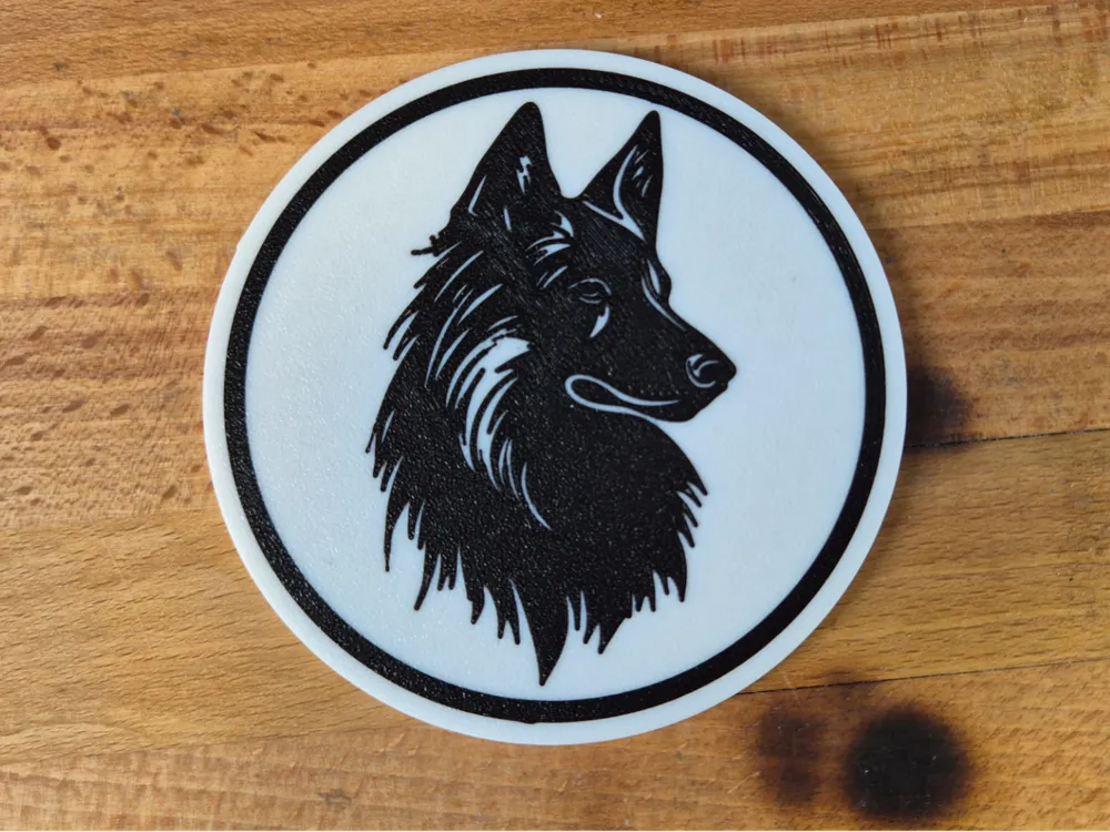 Belgian Sheepdog coaster by Mr.Jay - MakerWorld