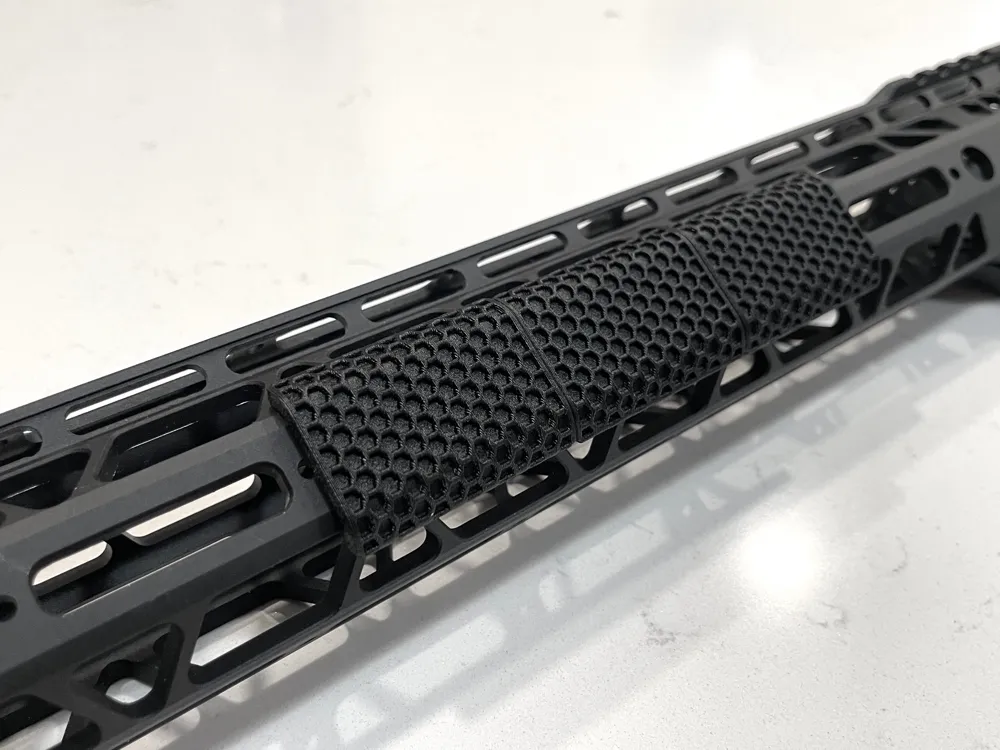 (Snap In) M-LOK Rail Covers Hex Grip V2 - Free 3D Print Model - MakerWorld