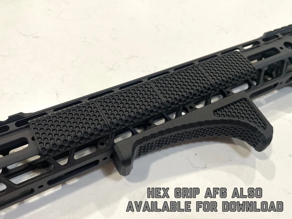 (Snap In) M-LOK Rail Covers Hex Grip V2 - Free 3D Print Model - MakerWorld