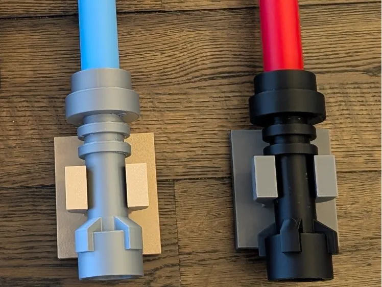 BEST brick style life-size lightsabers wall decor - Free 3D Print Model ...