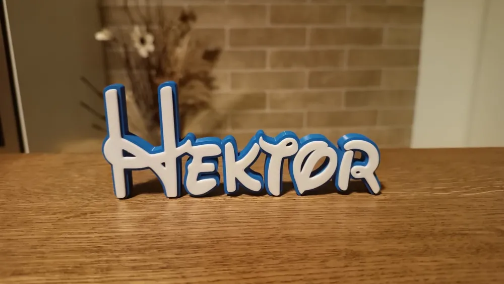 Hektor Name Disney Font - Free 3D Print Model - MakerWorld
