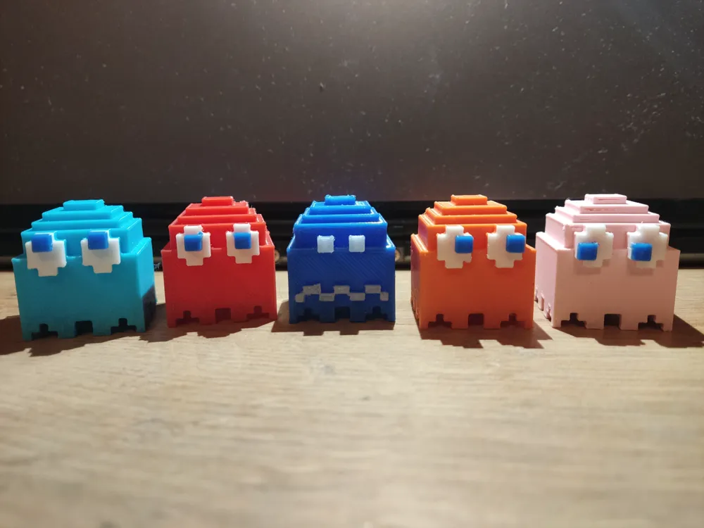 Pixel Pac-man ghost by Kryzbar - MakerWorld