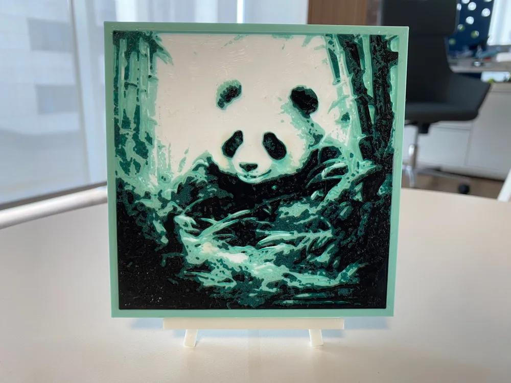 Panda / Emboss HueForge by Yaprak MakerWorld: Download Free 3D Models