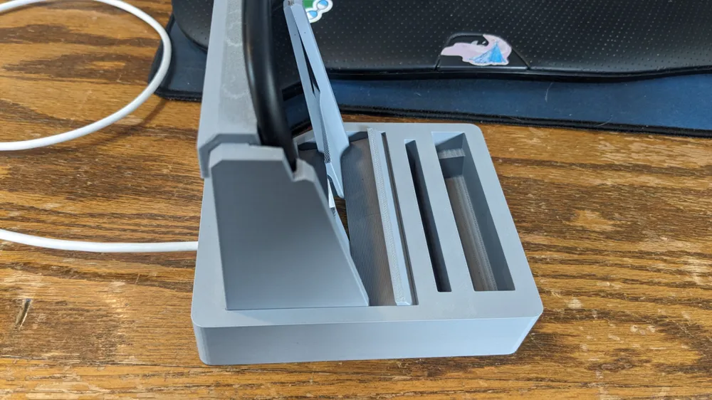 Pixel 6a Qi Charge Stand with play.date storage by bitflung - MakerWorld
