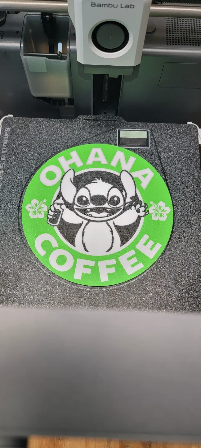 Disney Stitch Ohana Coffee Starbucks Art by Angry Mammoth - MakerWorld