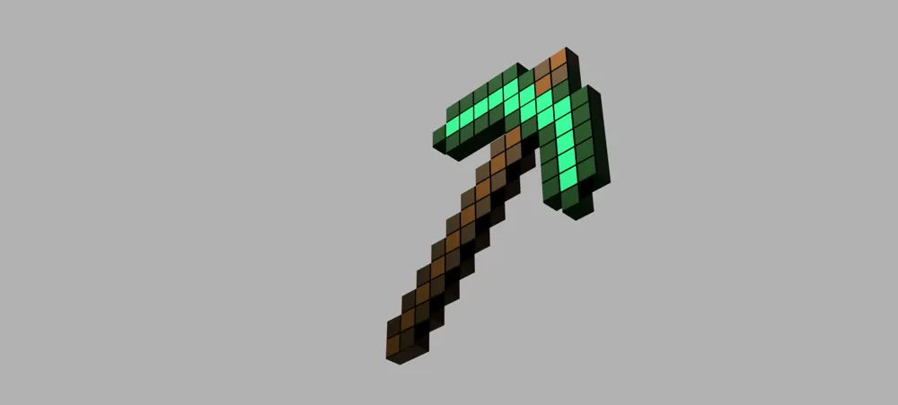 Minecraft Pickaxe by phoenix3dmodels - MakerWorld