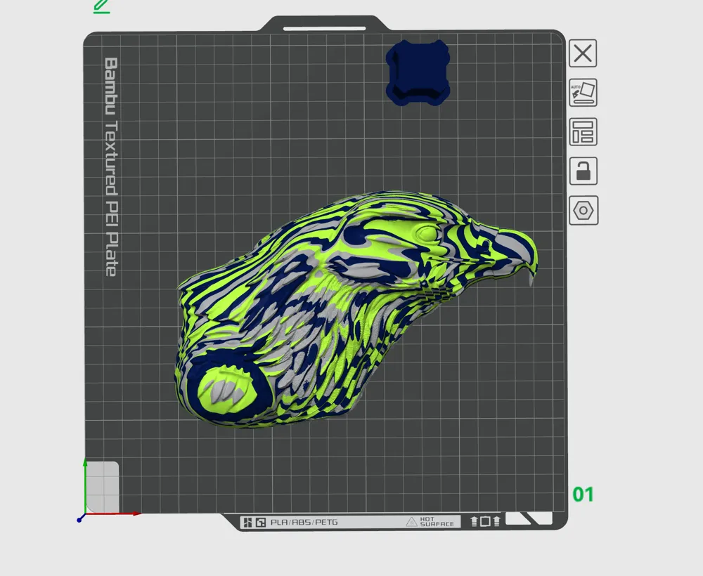 Seattle Seahawks Color Stacked - Free 3D Print Model - MakerWorld