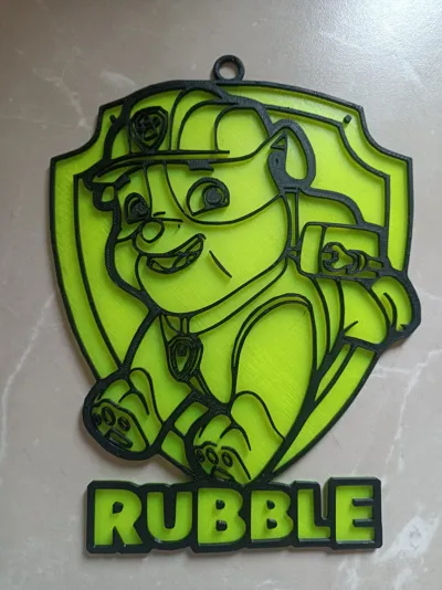 Paw Patrol Rubble Badge by radek.rusty - MakerWorld