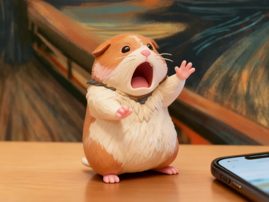 Frightened Hamster The Scream - Free 3D Print Model - MakerWorld