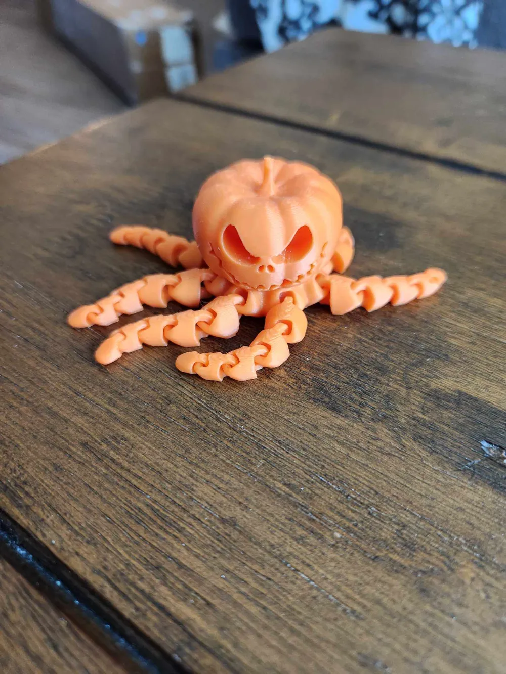 Jack Skellington Pumpkin Articulated Octopus by Salvadori - MakerWorld