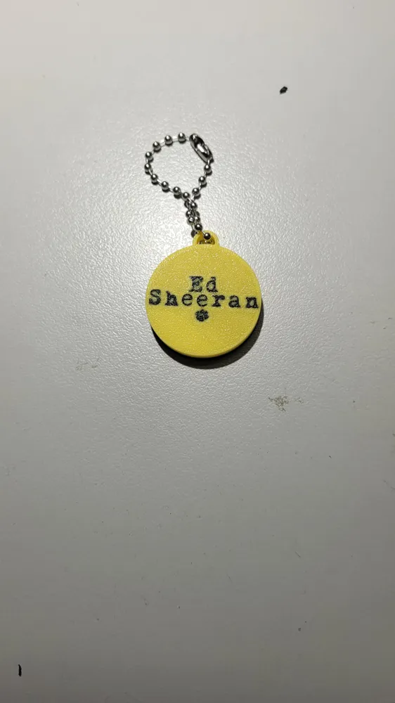 Ed Sheeran Subtract - Double Sided Keychain by Putz MakerWorld ...