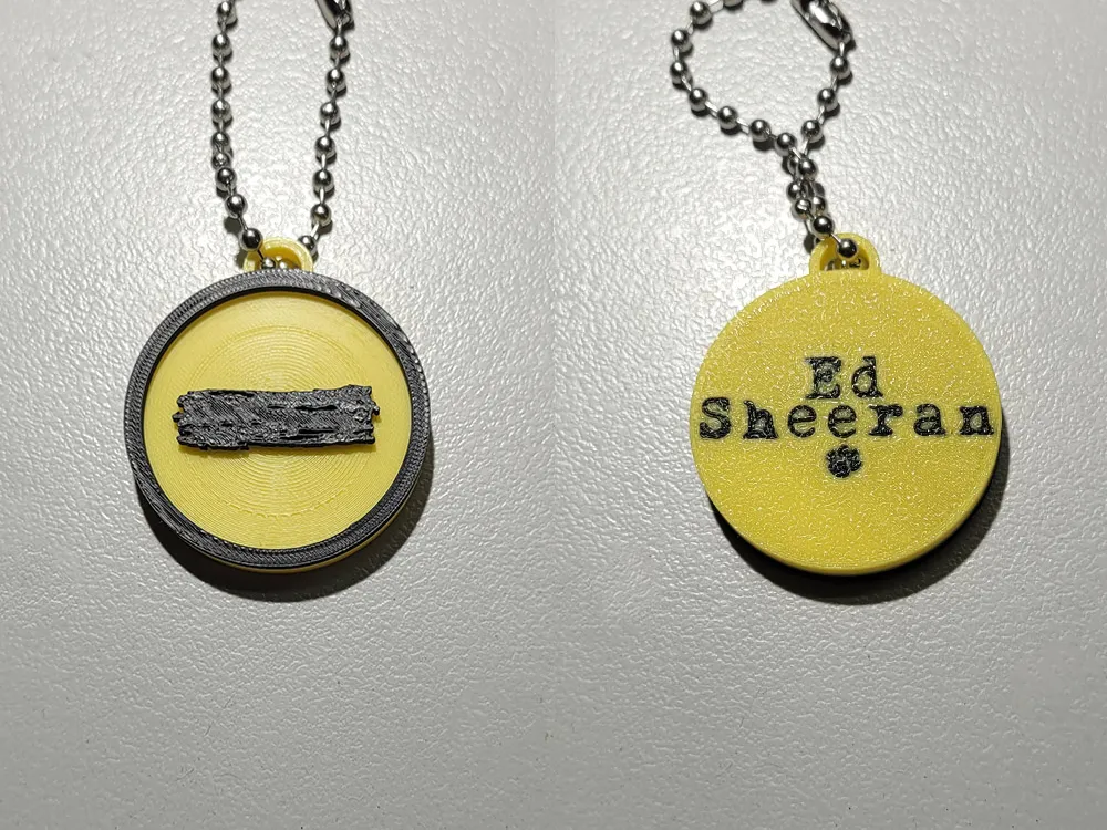 Ed Sheeran Subtract - Double Sided Keychain by Putz MakerWorld ...