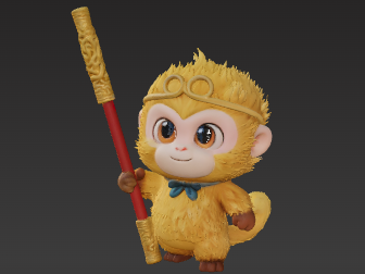 A cute chibi monkey, quite reminiscent of Goku by user ...