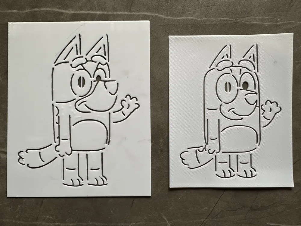 Bluey & Bingo Themed Stencil - Free 3D Print Model - MakerWorld