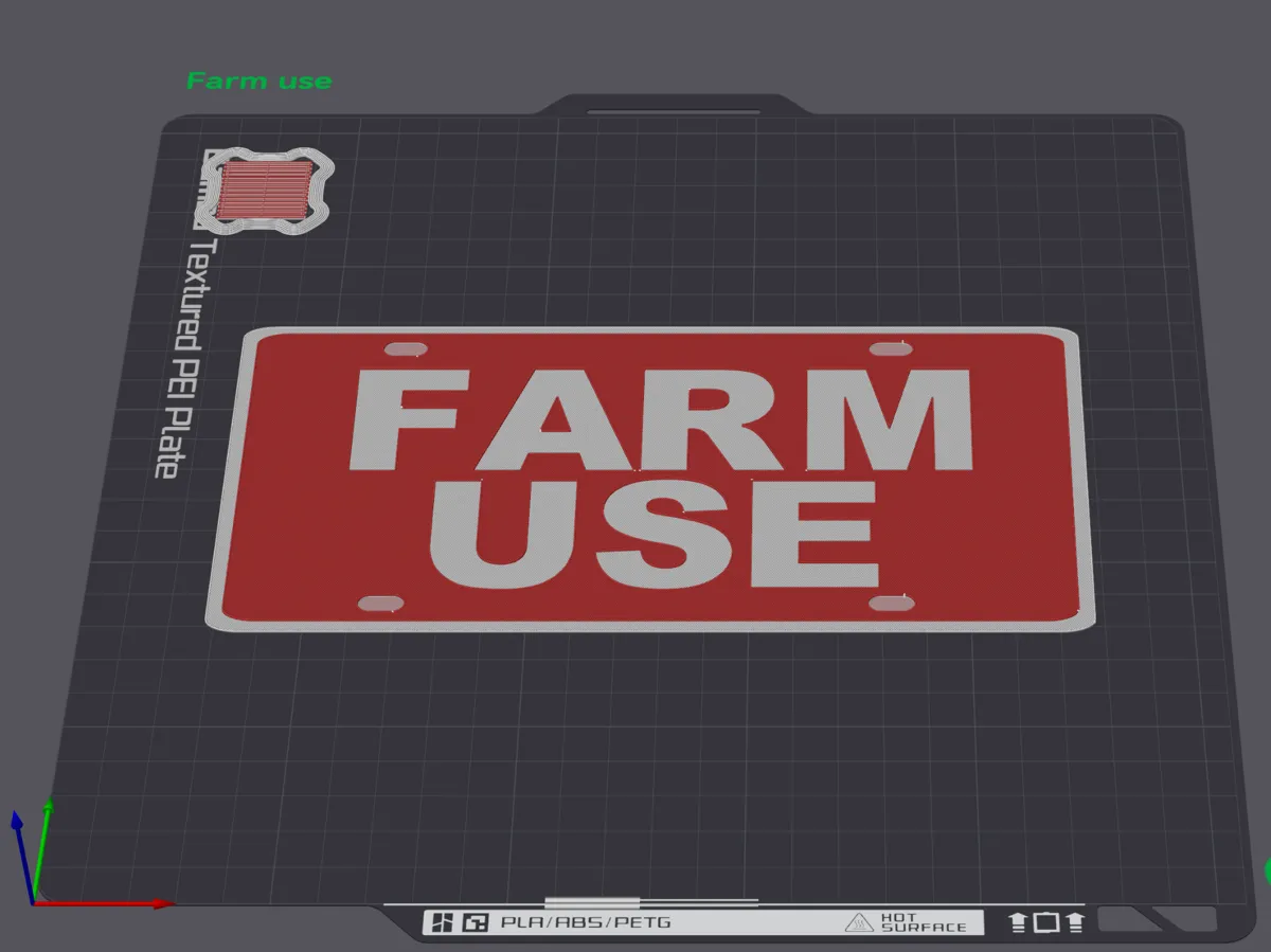 Farm Use License Plate - Free 3D Print Model - MakerWorld