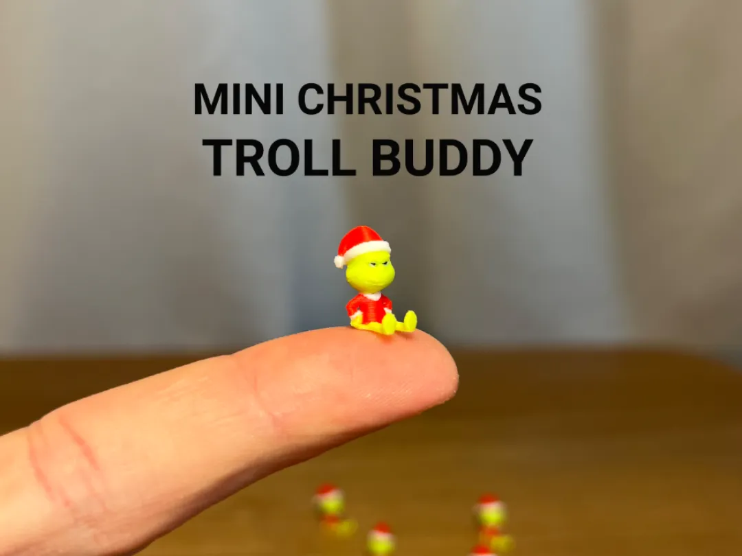 Mini Christmas Troll Buddy - Free 3D Print Model - MakerWorld