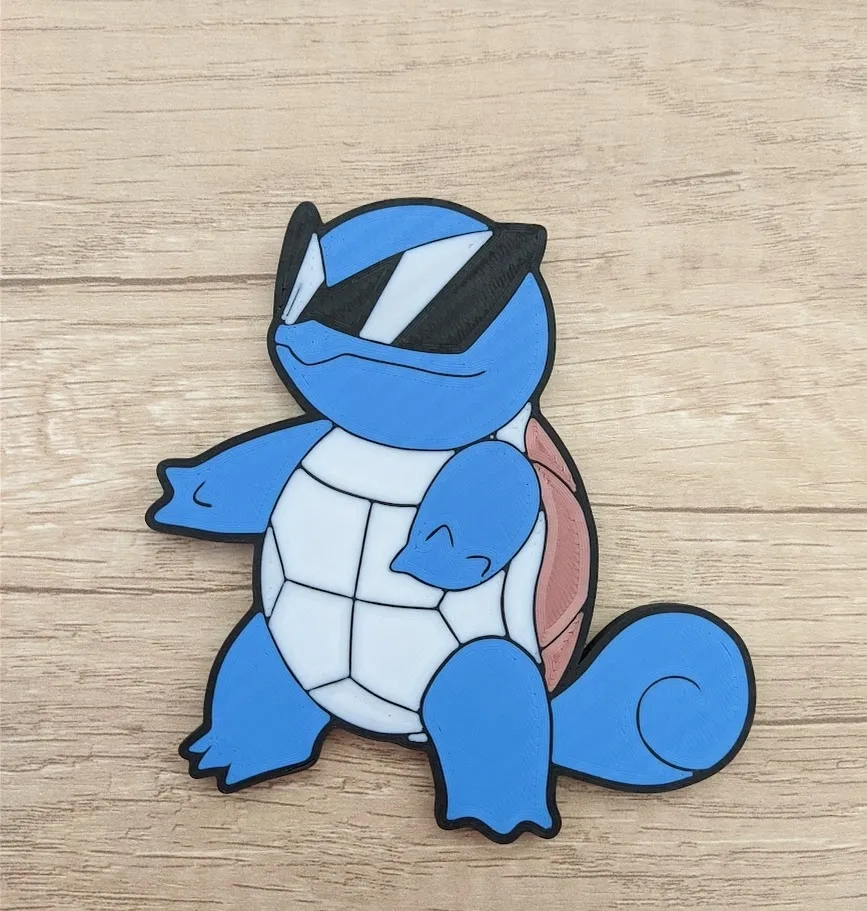 Ash's Squirtle Wall Art by Sitsero - MakerWorld