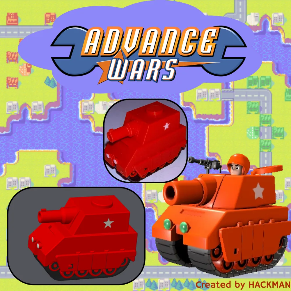 ADVANCE WARS TANK from video game by HackMan - MakerWorld