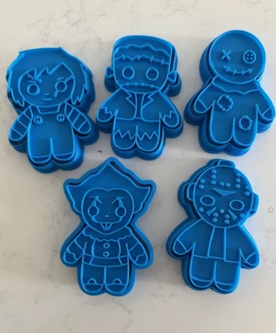 Halloween Characters cookie cutter and stamp set by NovaJay 3D ...