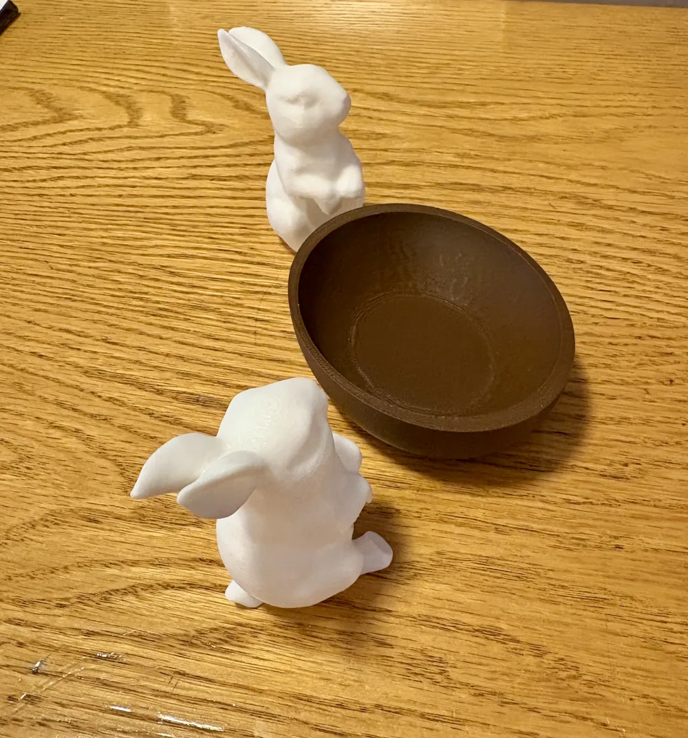 Deux lapins suspendus à un bol - Modèle d'Impression 3D Gratuit ...