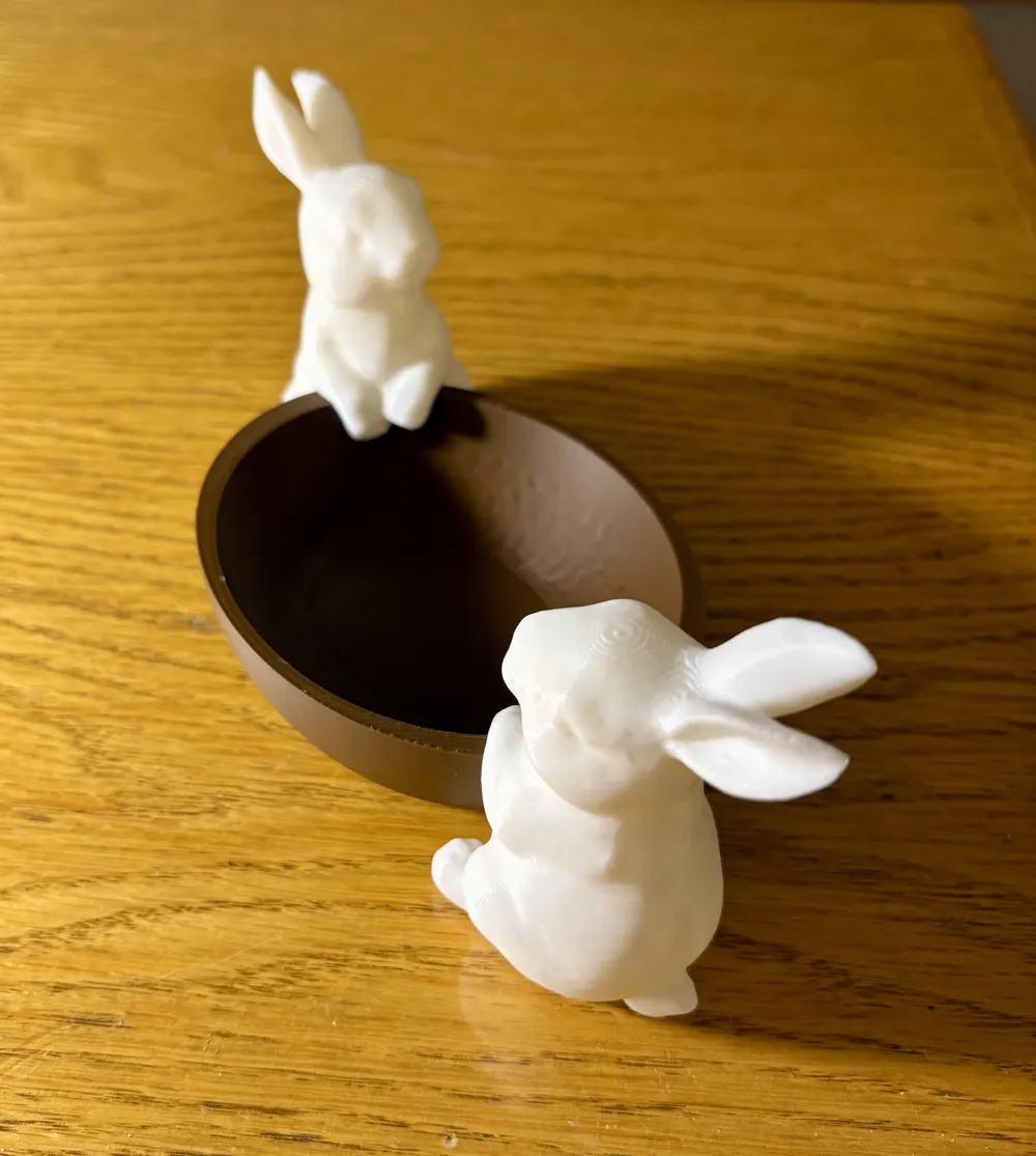 Deux lapins suspendus à un bol - Modèle d'Impression 3D Gratuit ...
