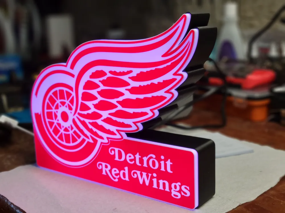 Detroit Red Wings Light Box by KSG designs - MakerWorld