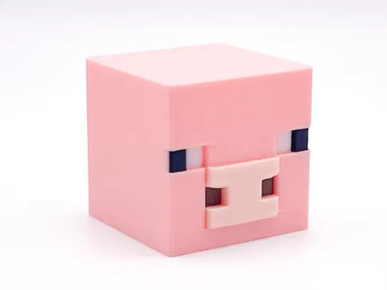 Minecraft Door Knobs - Pig Head - Free 3D Print Model - MakerWorld