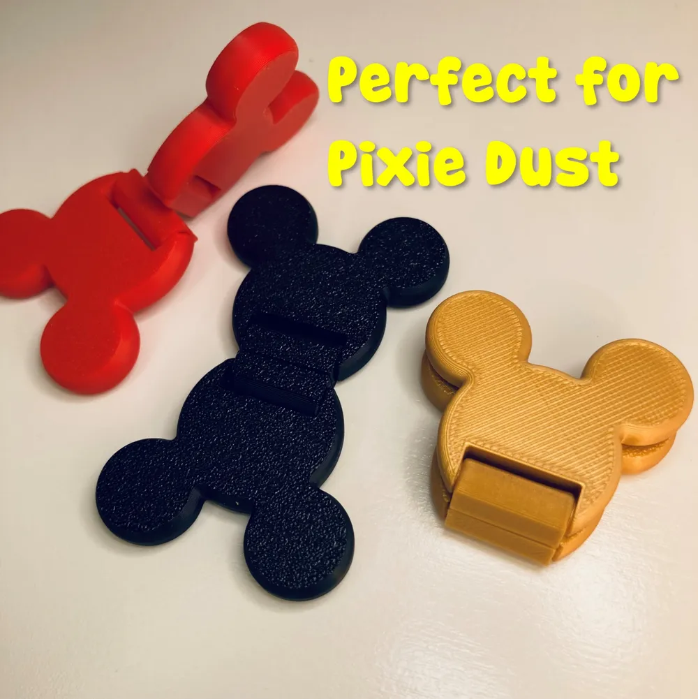 Mickey Mouse Slider Fidget (Disney Pixie Dust) - Free 3D Print Model ...