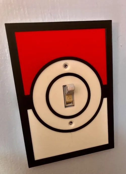 POKEMON Pokeball Light Switch Cover - NO AMS by psneddon.1205 - MakerWorld