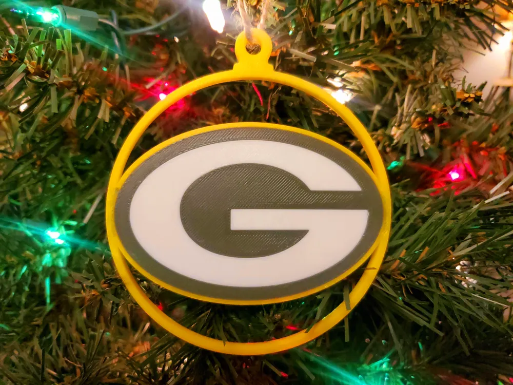 Green Bay Packers Christmas Ornament by CY Desi8ns - MakerWorld