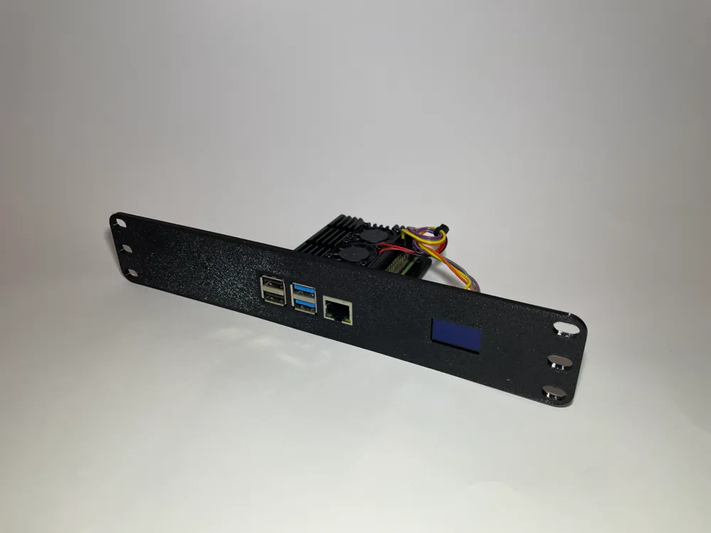 10" Rack Mount Raspberry Pi 4 + OLED 128×64 - Free 3D Print Model ...