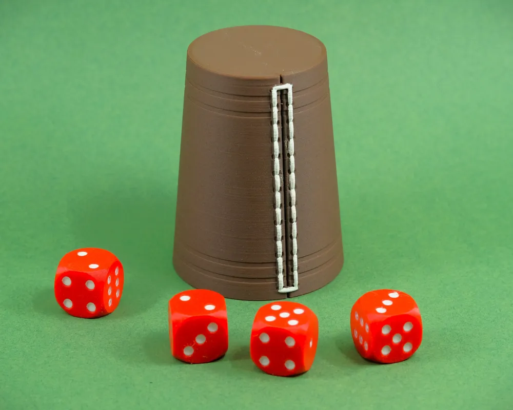Dice Cup with Rigged Dice by Sakul - MakerWorld