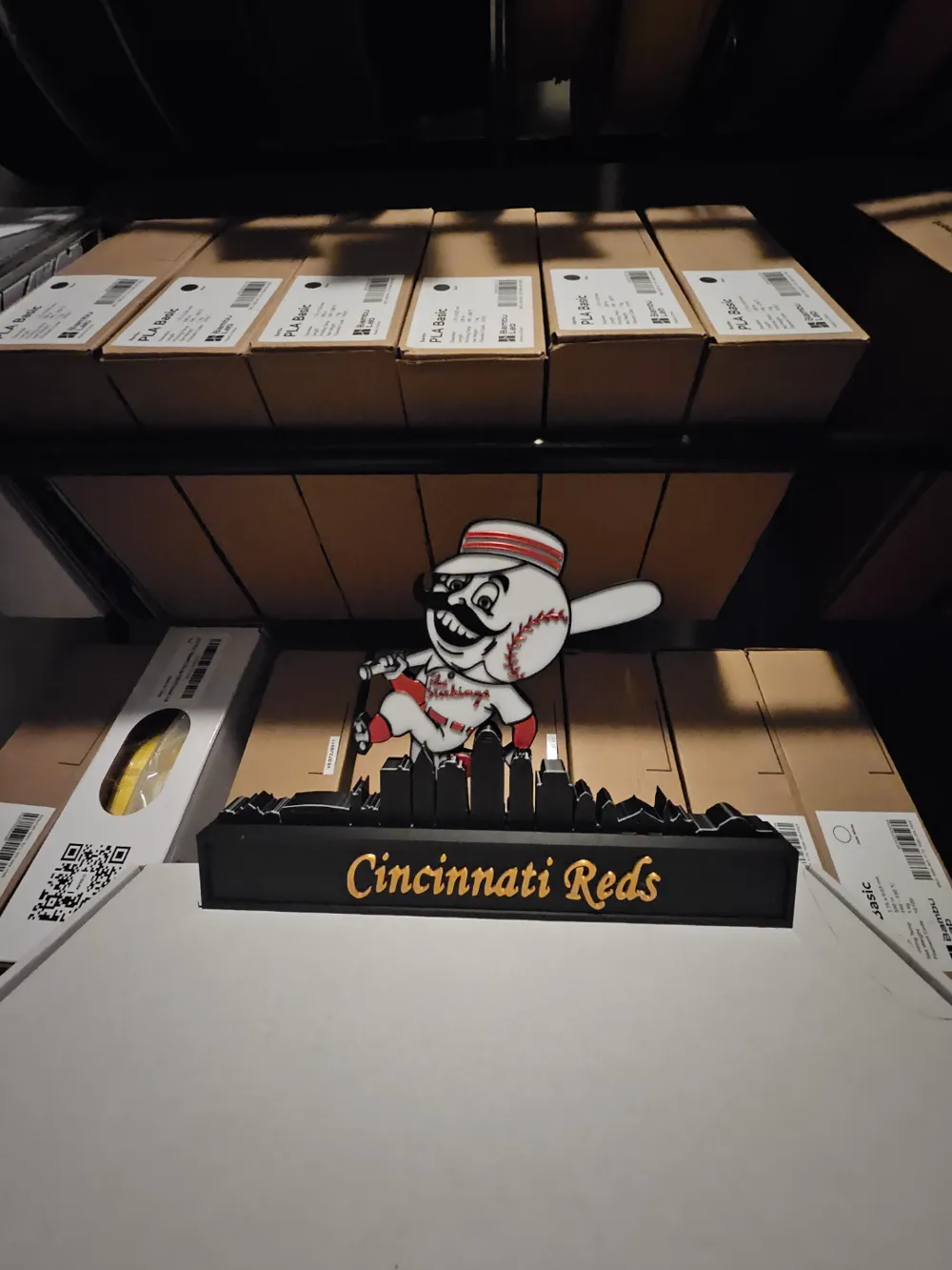 Cincinnati Reds with skyline of Cincinnati MLB by Jessie_3d_art ...