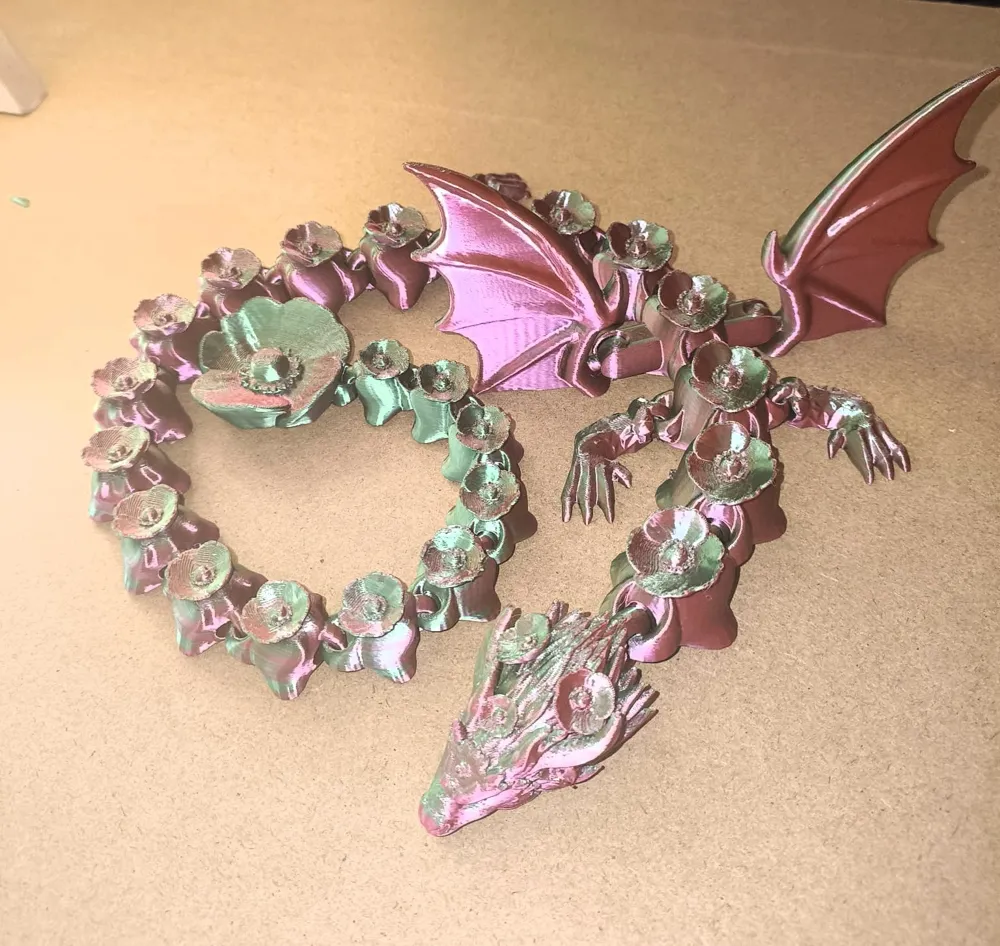 Articulated flexi dragon Poppies by PAB3D MakerWorld: Download Free 3D ...