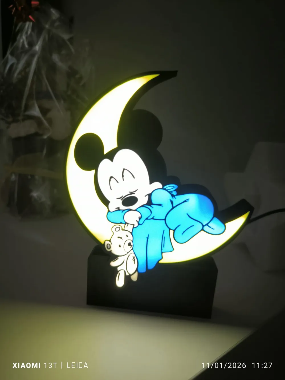 Mickey Mouse themed night lamp for children - Free 3D Print Model ...