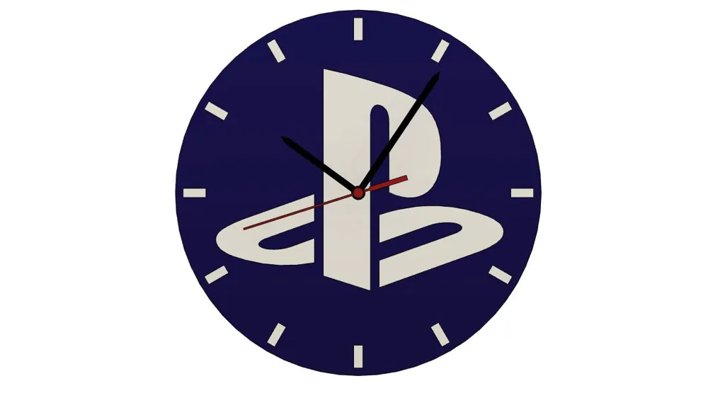 Play Station Logo Clock by David80 - MakerWorld