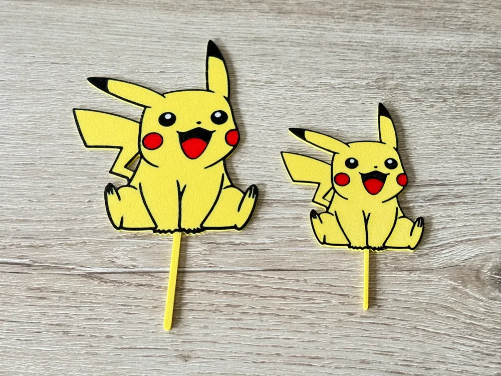 Pikachu topper cake by sgenos - MakerWorld