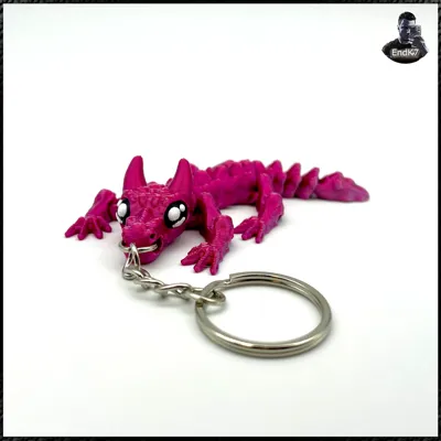 Baby Bull Dragon Keychain - Flexi - Print in Place - Free 3D Print ...
