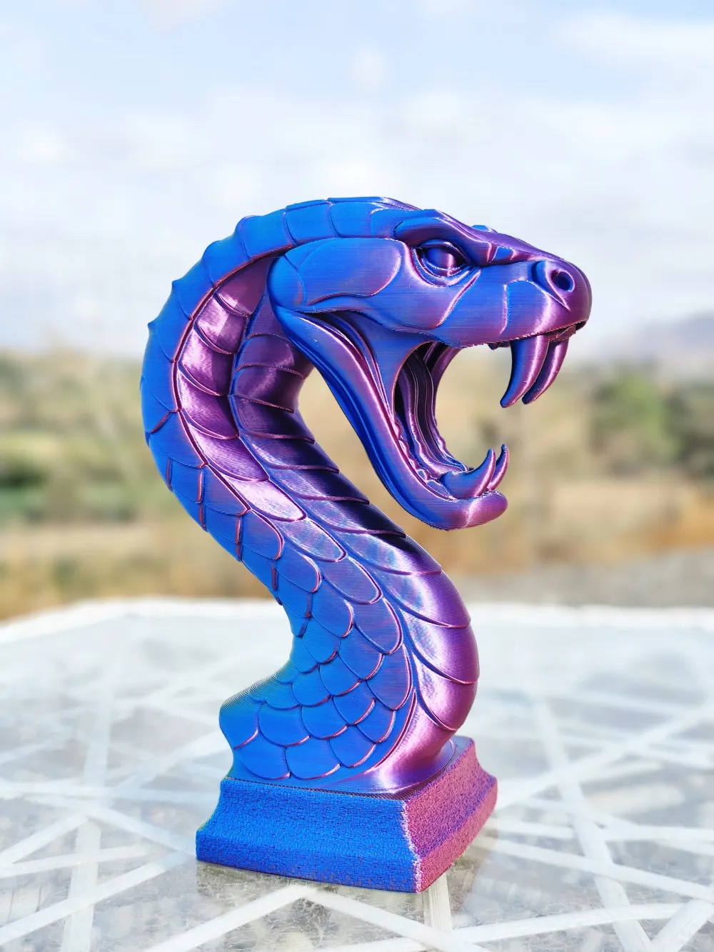 Serpent of Light – Snake Lamp & Statue - Free 3D Print Model - MakerWorld