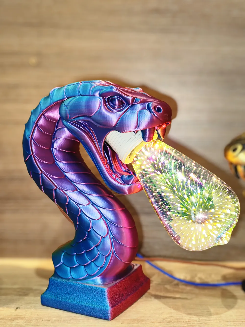 Serpent of Light – Snake Lamp & Statue - Free 3D Print Model - MakerWorld