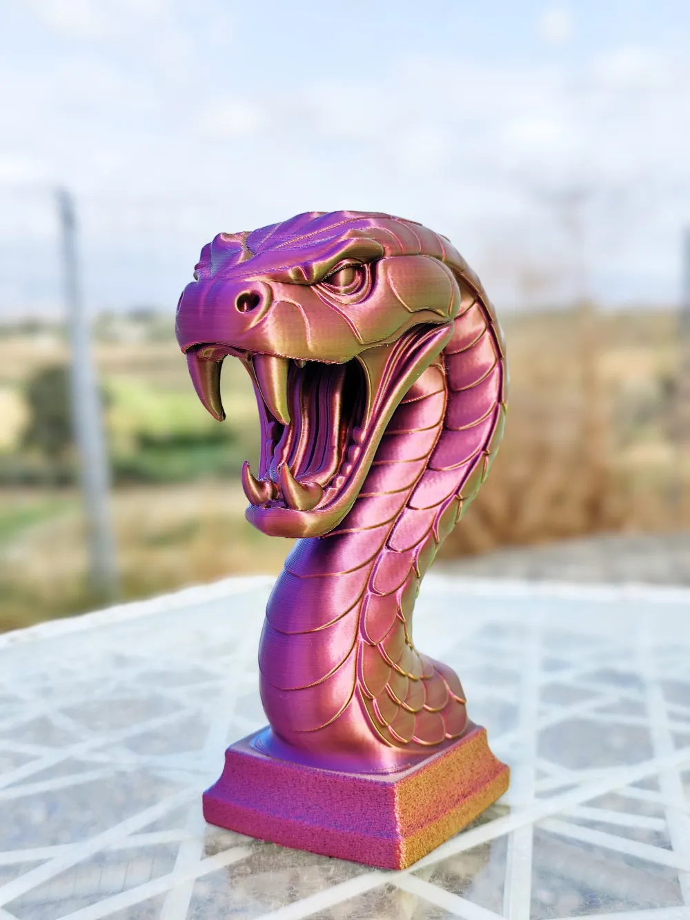 Serpent of Light – Snake Lamp & Statue - Free 3D Print Model - MakerWorld