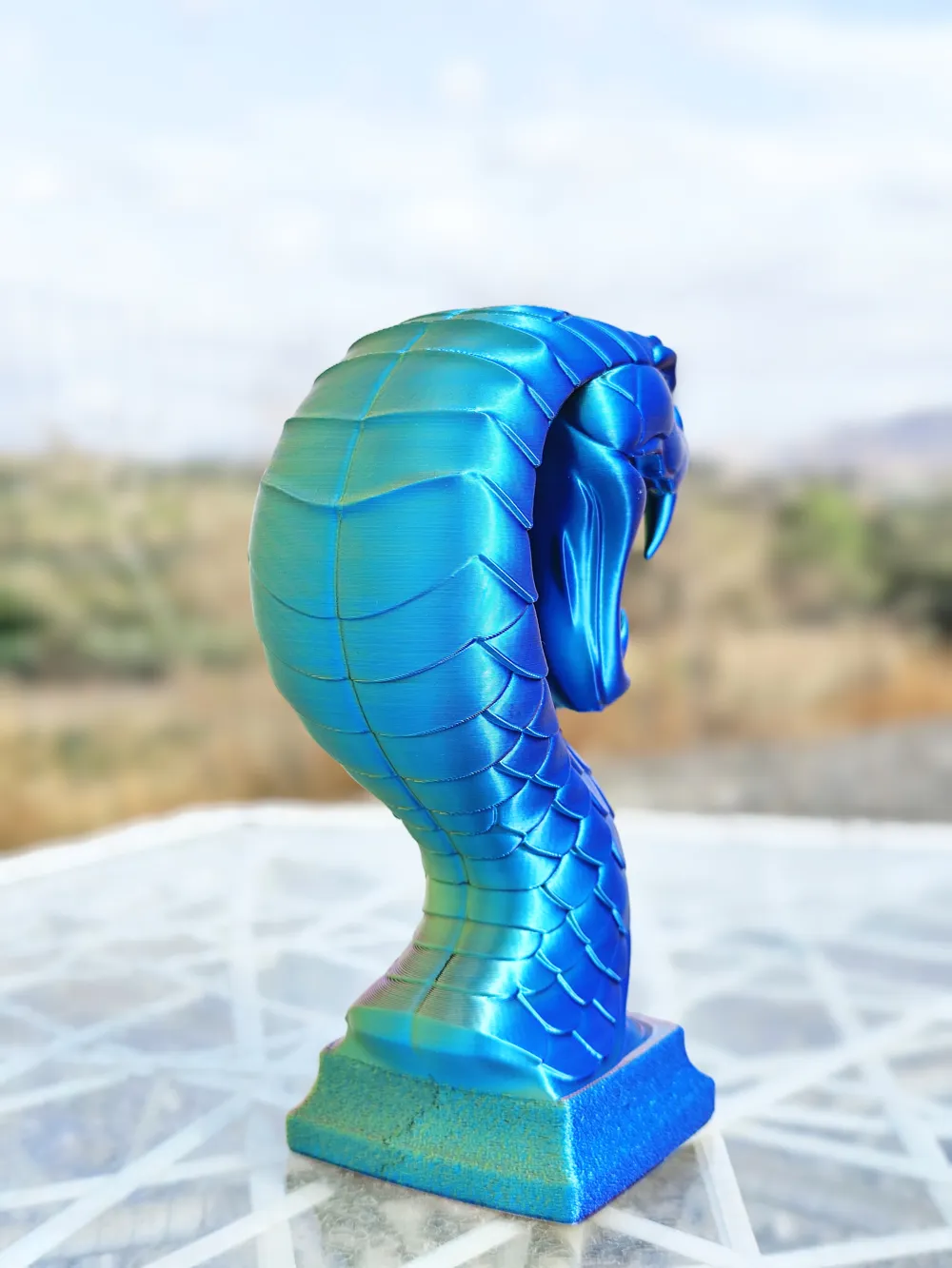 Serpent of Light – Snake Lamp & Statue - Free 3D Print Model - MakerWorld