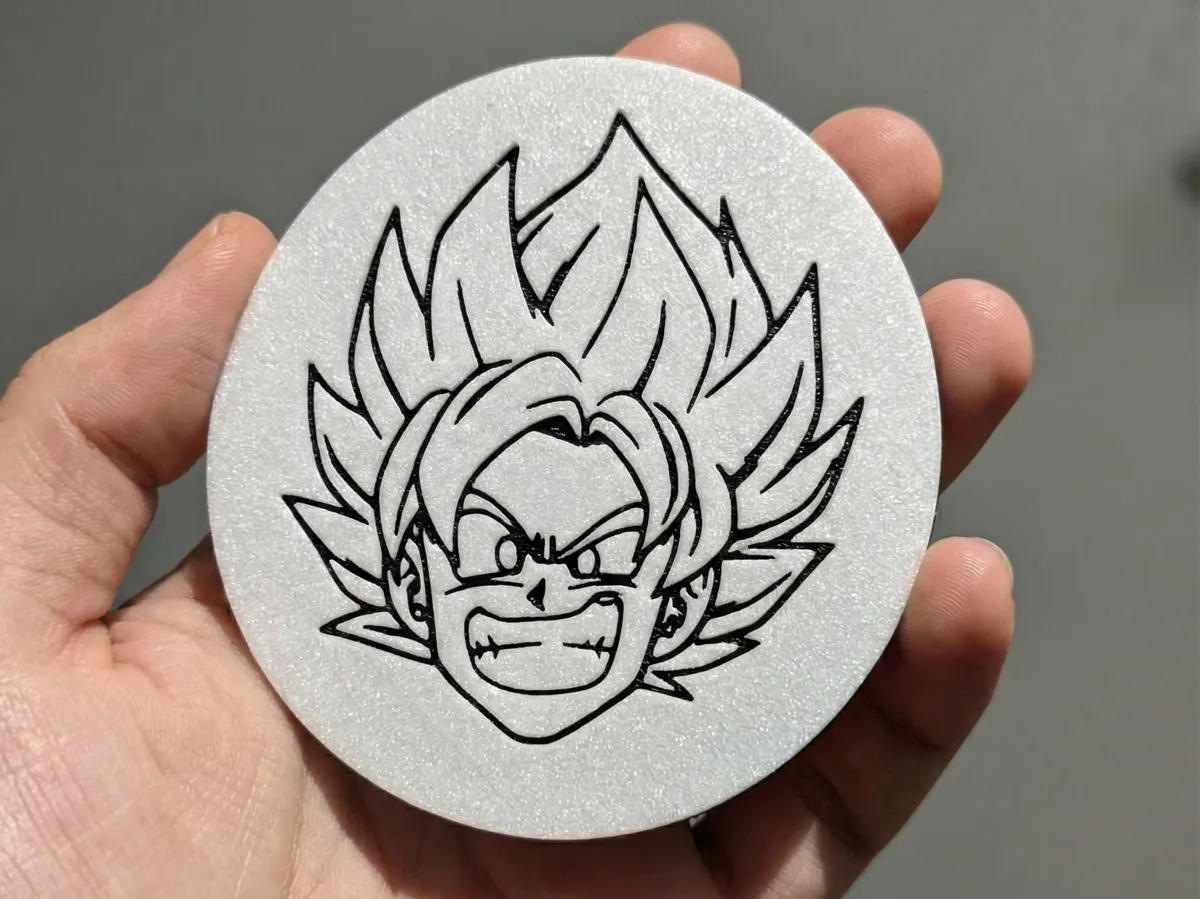 Cheeky Super Saiyan - Dragon Ball Coaster by Kumy - Free 3D Print Model ...