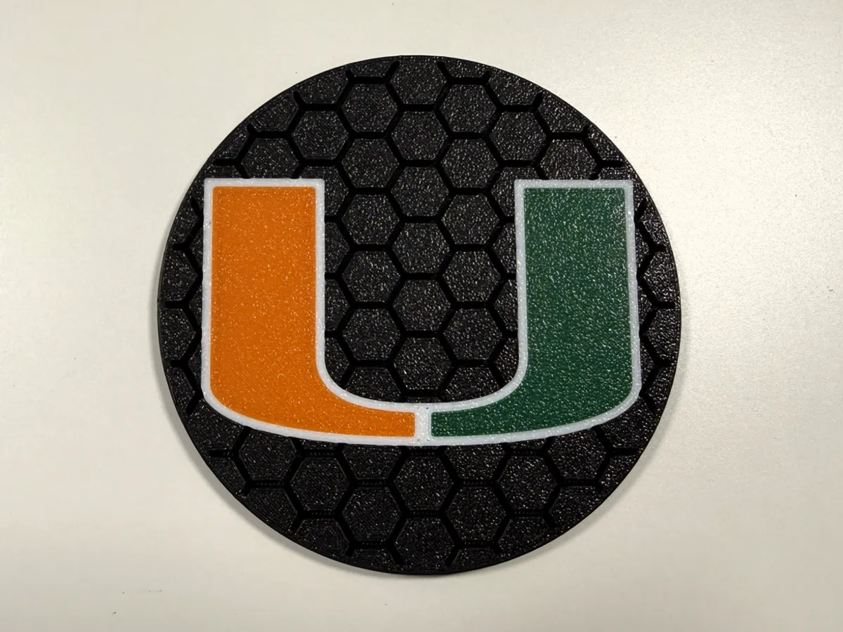 Porta-copos Hexagonal Miami Hurricanes - Modelo gratuito para impressão ...