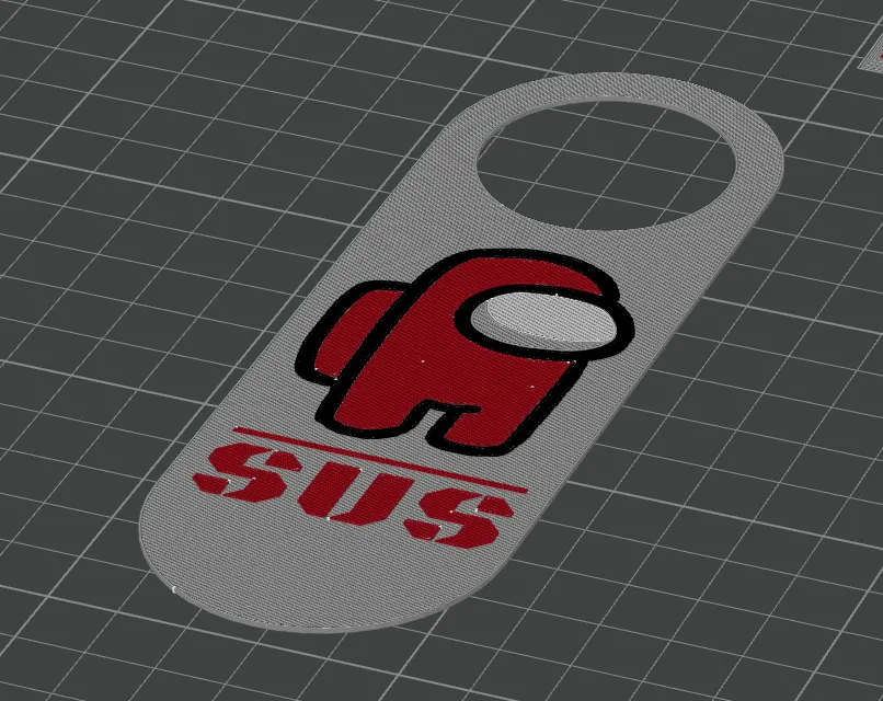 SUS - AMONG US - DOOR SIGN by roguedesigns3d - MakerWorld