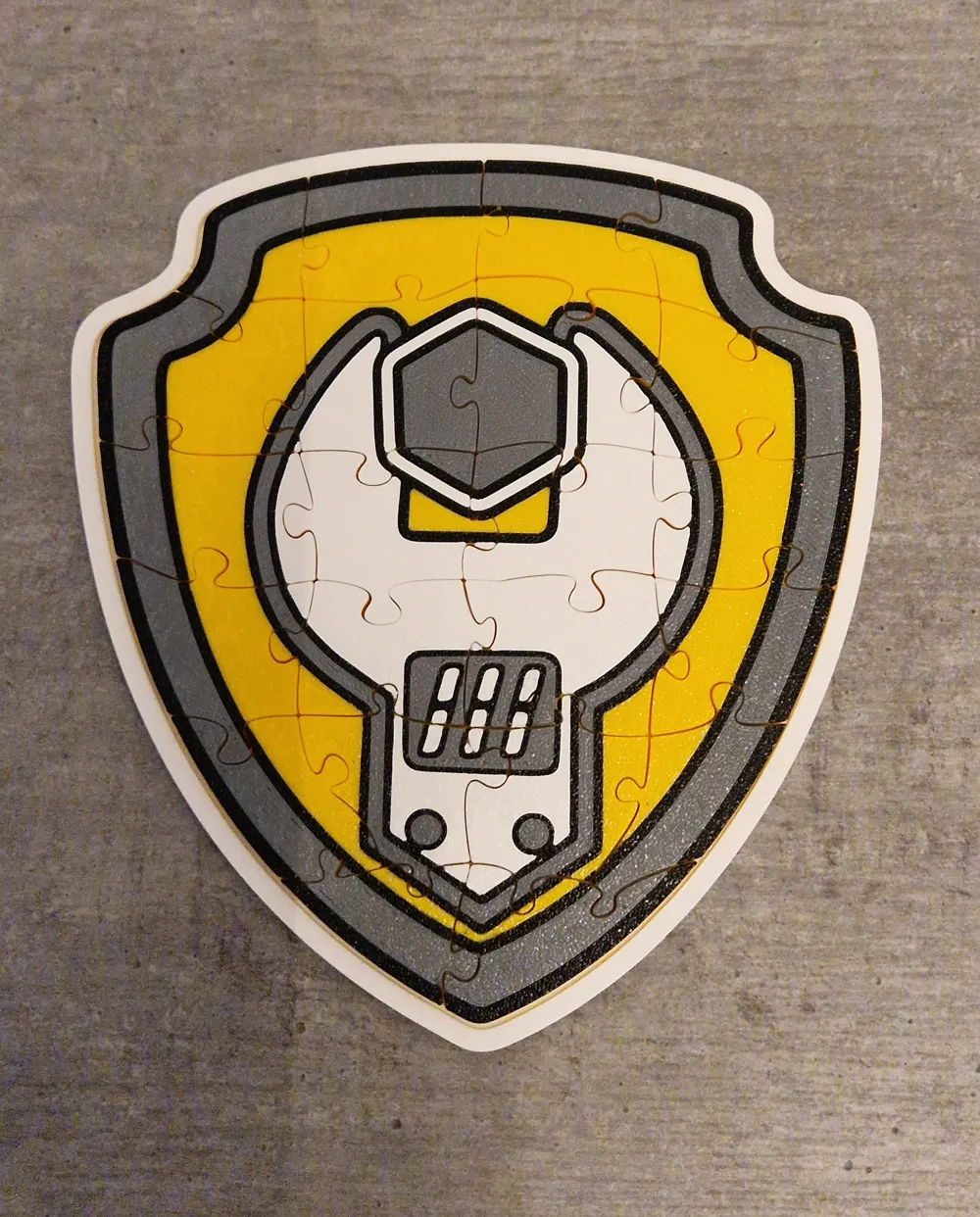 Paw Patrol Logo Puzzle Base - Free 3D Print Model - MakerWorld
