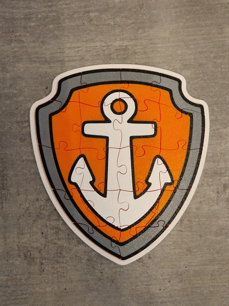 Paw Patrol Logo Puzzle Base - Free 3D Print Model - MakerWorld